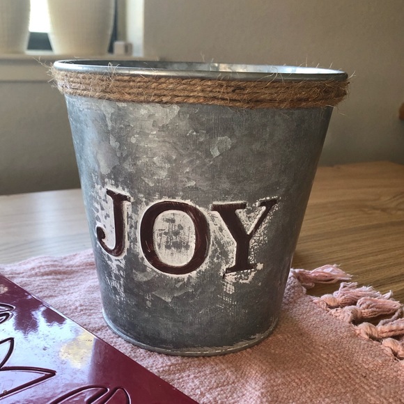 Holiday | Galvanized Steel Joy Bucket With Twine | Poshmark
